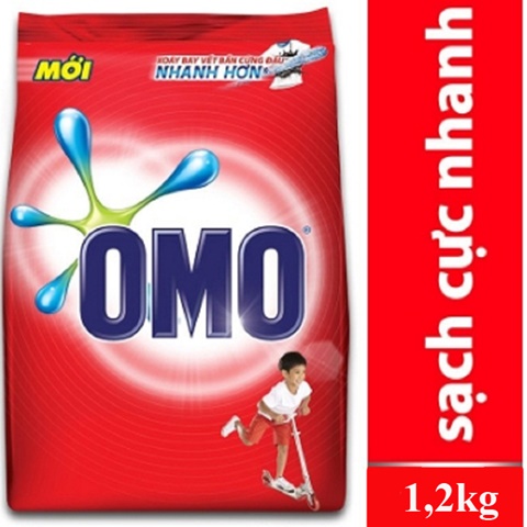 Bột giặt OMO túi đỏ 1,2KG - VĂN PHÒNG PHẨM VINHEMPICH